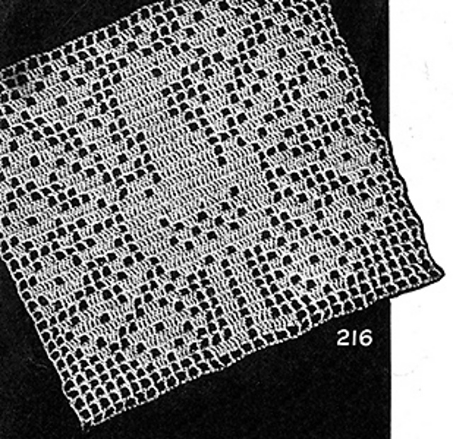 Ravelry: Peacock Filet Motif #216 pattern by American Thread Company