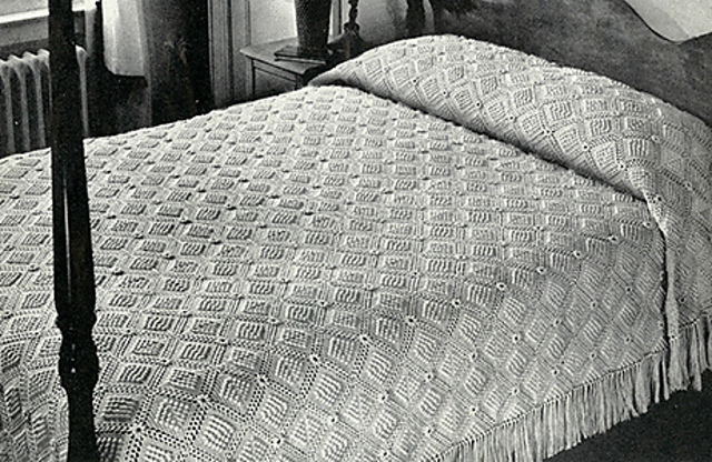 Vintage Crochet Bedspread Patterns Vintage Sweethearts Blanket