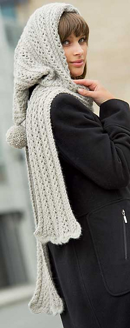 Ravelry: 1010-18 Hooded Scarf pattern by Sandnes Design