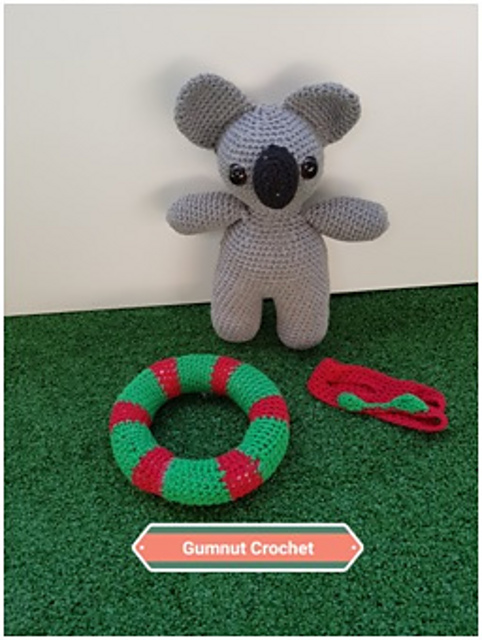 Ravelry: Koala Swim Ring pattern by Gumnut Crochet