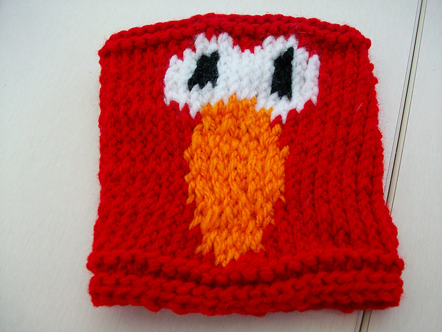 Ravelry: Little Red Monster Drink Cozy pattern by Dee Cochran