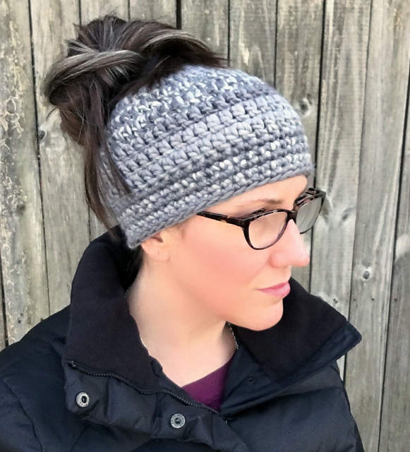 Ravelry: Messy Bun Beanie pattern by Deja Joy