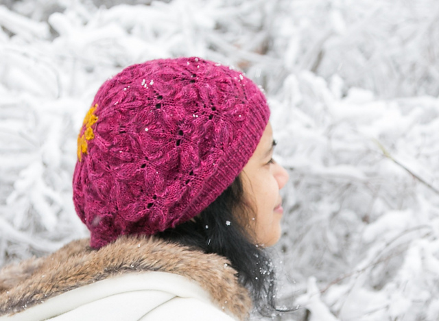 Ravelry: Velvet Dahlia Lace Beret pattern by Deepika