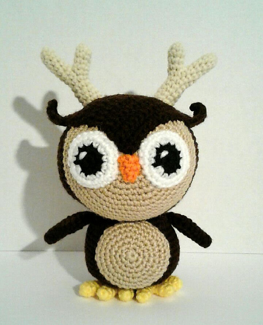 Ravelry: Ellie the Antlered Owl pattern by Defy Society Arts