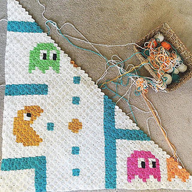 Ravelry: PacMan C2C Baby Blanket pattern by Steph Lewis