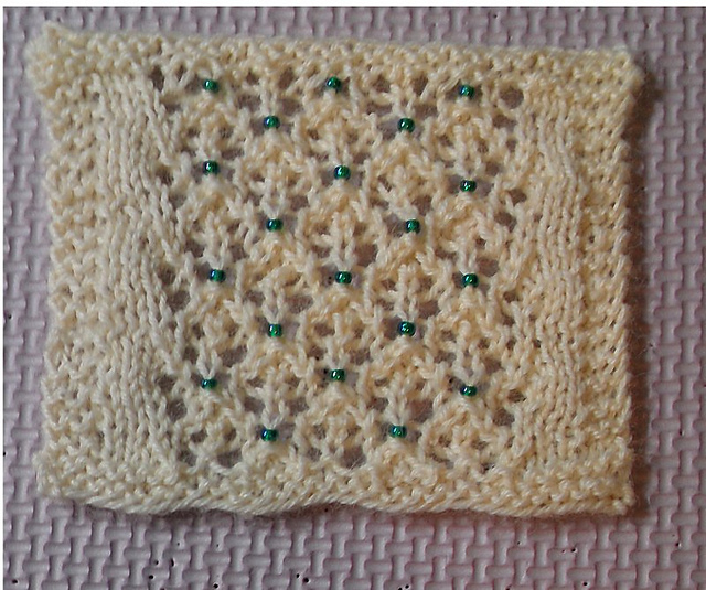Ravelry: Bead Swatch pattern by Delusional Knitter Designs