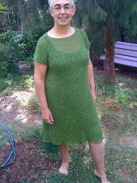 Ravelry: cotton linen machine knit dress pattern by Denise Chevalier