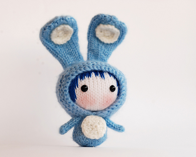 Ravelry: Blue Rabbit Doll with removable tail pattern by Tatyana Korobkova