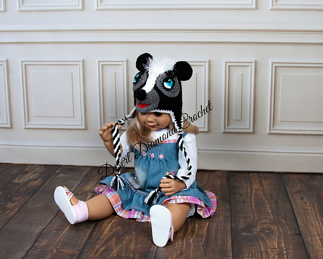 Ravelry: 101 - Lil Stinker Skunk Hat pattern by Desert Diamond Crochet