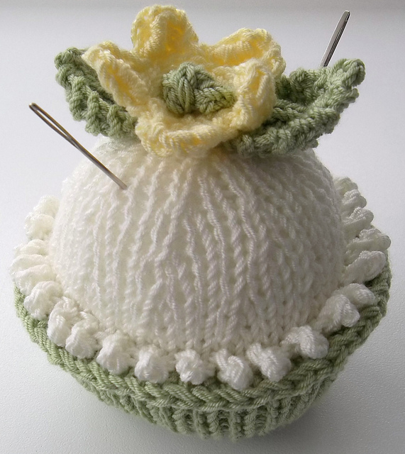 Ravelry: Lemon Blossom Cupcake Pin Cushion pattern by Audrey Wilson