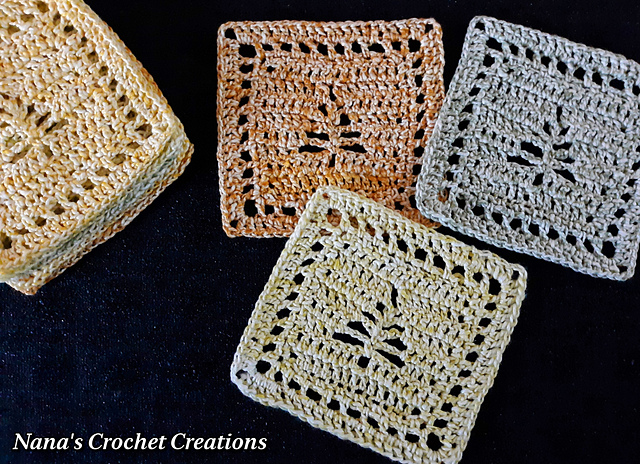 Ravelry: "Patchwork Pines" Filet Crochet Square pattern by D Maunz