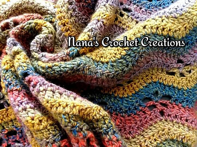 Ravelry: "Rippled Filet (Plus) Blanket" (Filet Crochet) pattern by D Maunz