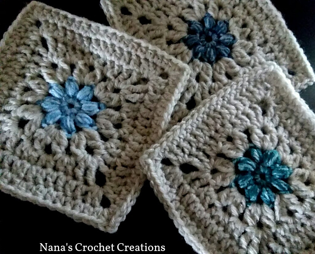 Ravelry: Nana's "Flower Power" Crochet Square pattern by D Maunz