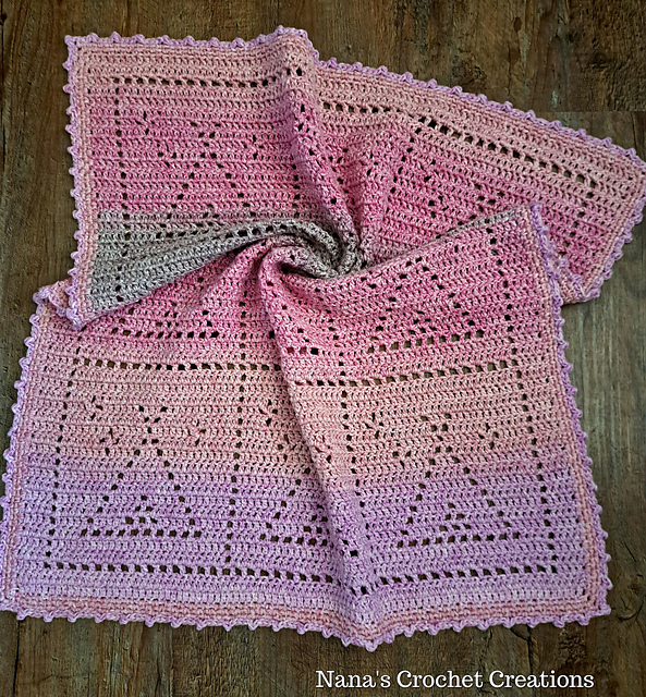 Ravelry: "Twinkle Time Tepees" Filet Crochet Blanket pattern by D Maunz