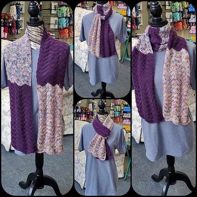 Ravelry: Purple Colorblock Scarf pattern by Diana Christie