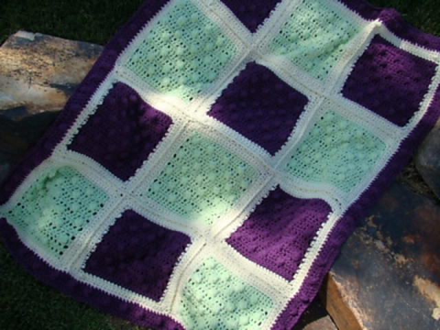 Ravelry: Popcorn Baby Blanket pattern by Esther Leavitt