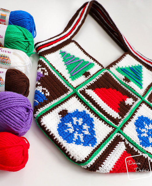 Ravelry: Patchwork Christmas Bag pattern by Divine Debris