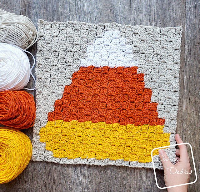 Ravelry: C2C Candy Corn Afghan Square pattern by Divine Debris