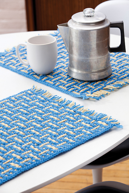 Ravelry: Mosaic Basketweave Placemat pattern by Susan Lowman
