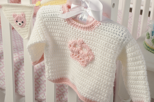 Ravelry: Little Princess / Prince Crown Sweater pattern by Elena Malo