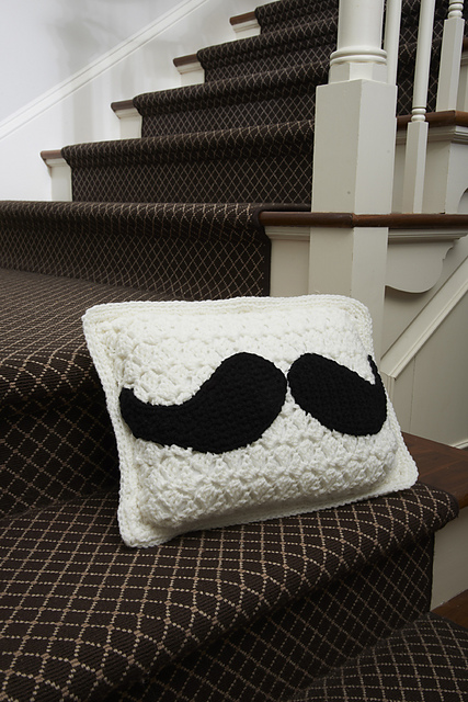 Ravelry: Mustache Pillow pattern by Michele Wilcox