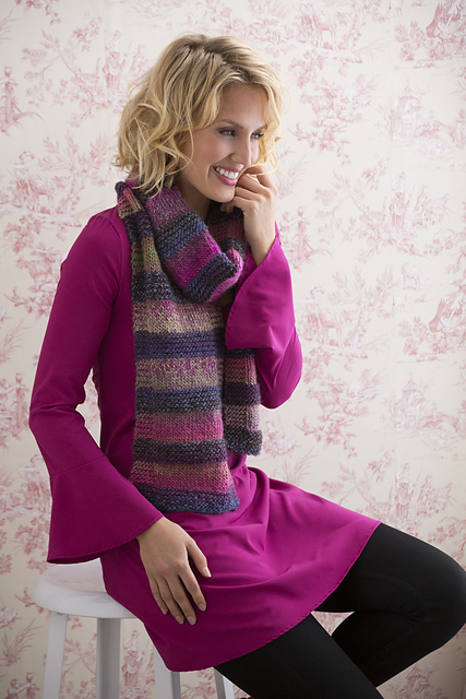 Ravelry: Striped Shaded Scarf pattern by Julie Hines