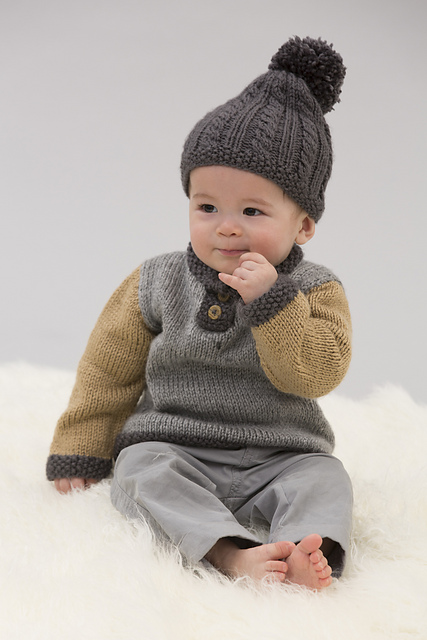 Ravelry: Handsome Sweater and Hat pattern by Jodi Lewanda