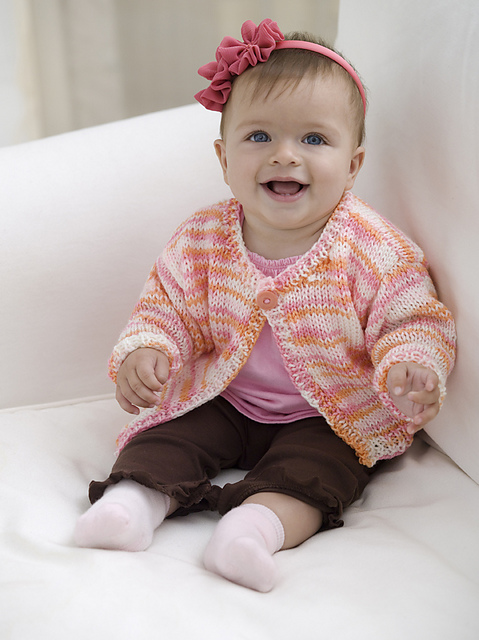Ravelry: Easy Knit Baby-to-Toddler Cardi pattern by Red Heart Design Team