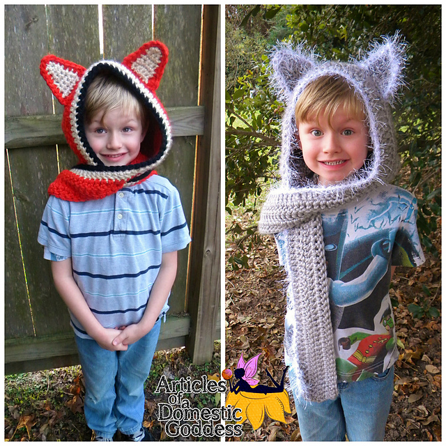 Ravelry: Wolf / Fox Scoodie pattern by Donna Knox