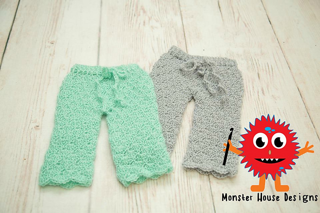 Ravelry: Lace & Shells Pants pattern by Monster House Design