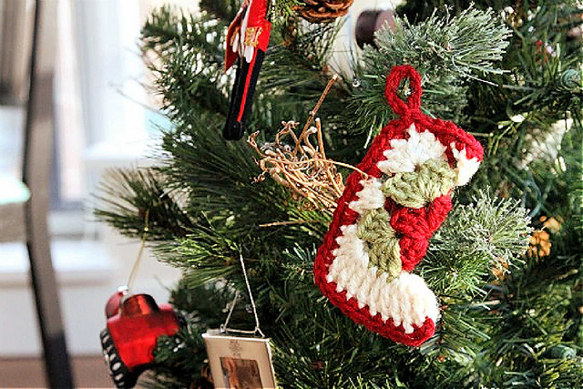Ravelry: Granny Square Stocking Ornament pattern by Allen Williams