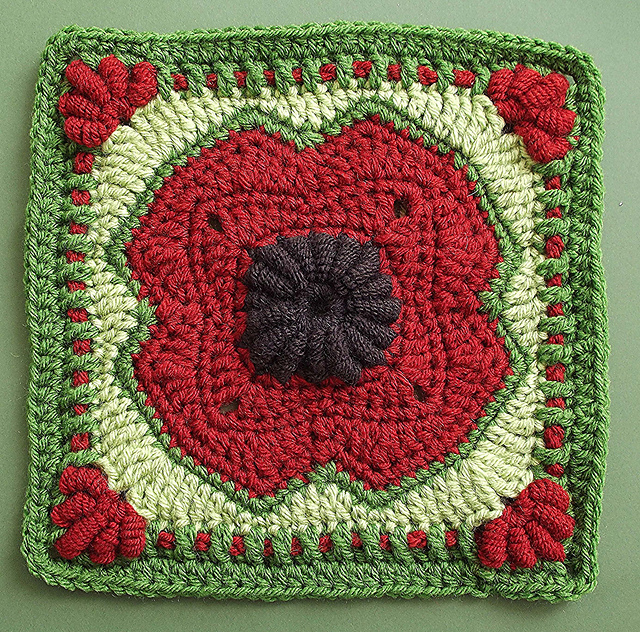 Ravelry: Poppy Bullion Block pattern by Donna Kay Lacey