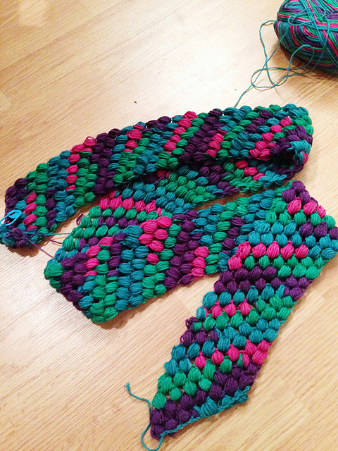 Ravelry: Diagonal Puff Stitch Scarf pattern by Candice D Miller