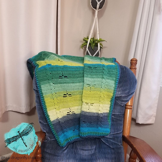 Ravelry: Braided Dragonfly Blanket pattern by Teal Dragonfly Creations