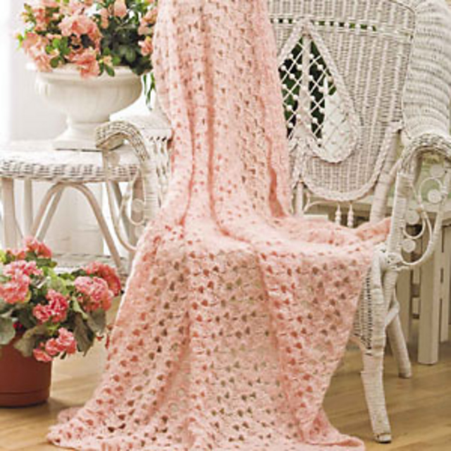 Ravelry: Lace Fans Throw pattern by Nancy Nehring