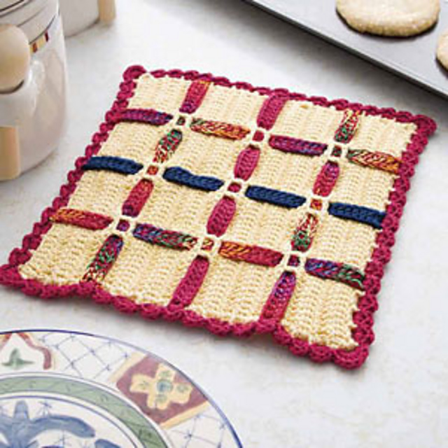 Ravelry: Woven Plaid Hot Pad pattern by Nancy Nehring