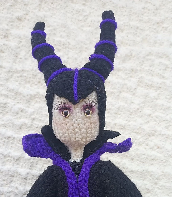 Ravelry: Maleficent amigurumi doll pattern by yarn spiracy