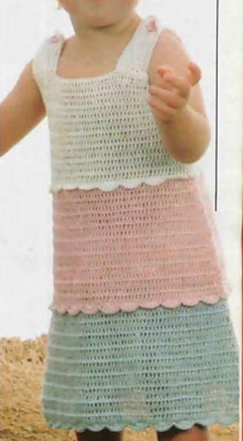 Ravelry: Tri-Color Dress for Toddler pattern by Mireille Castellan