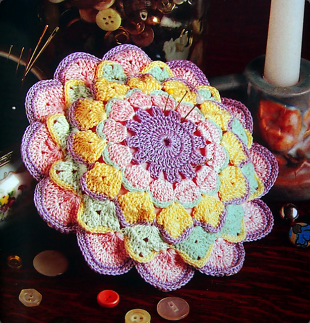 Ravelry: Flower Pincushion pattern by The Needlecraft Shop