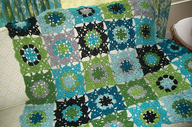 Ravelry: Elegant Squares Throw pattern by Edie Eckman