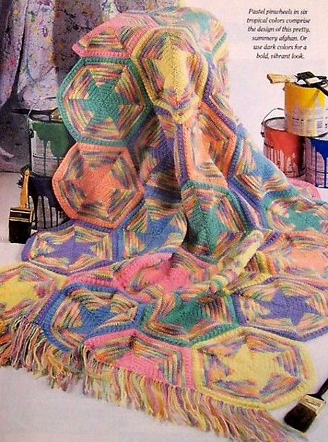 Ravelry: Tropical Pinwheel Afghan pattern by Norma Gale