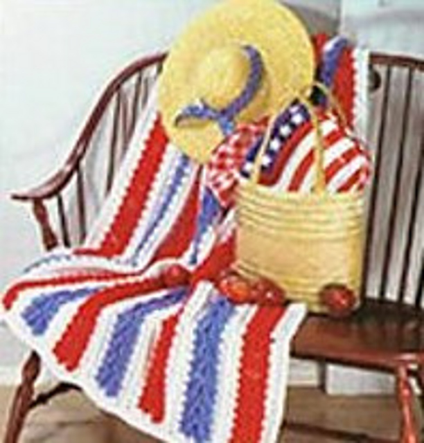 Ravelry: Red, White & Blue Afghan pattern by Dorris Brooks