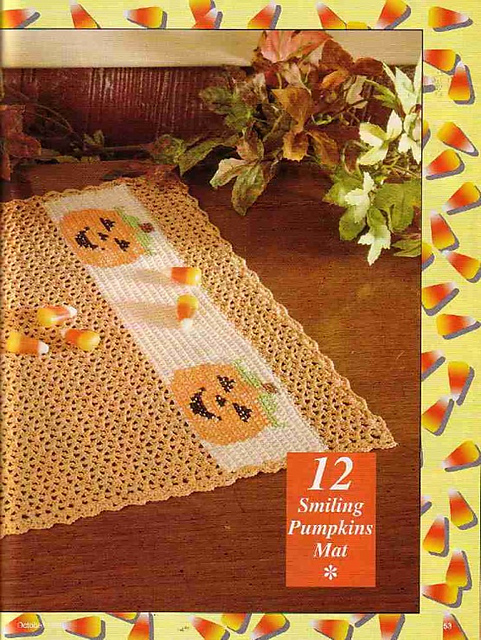 Ravelry: 12 Smiling Pumpkins Mat pattern by Glenda Winkleman
