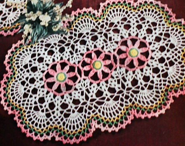 Ravelry: The Three Way Daisy - Large Oval Doily pattern by American ...