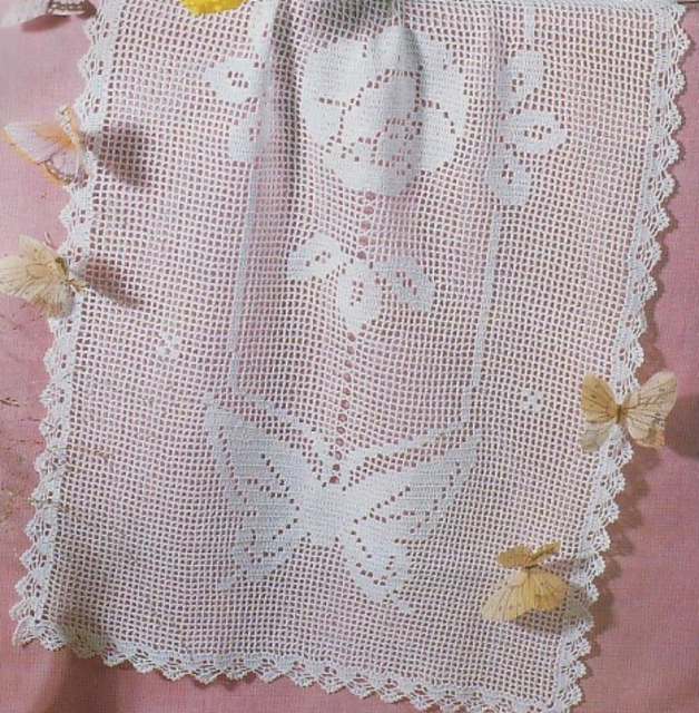 Ravelry: Modell 53 Läufer mit schmetterlingen und blume pattern by Alsa ...