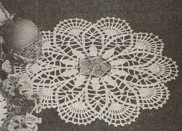 Ravelry: Fan Doily with Flower Center pattern by Old-Time Crochet magazine