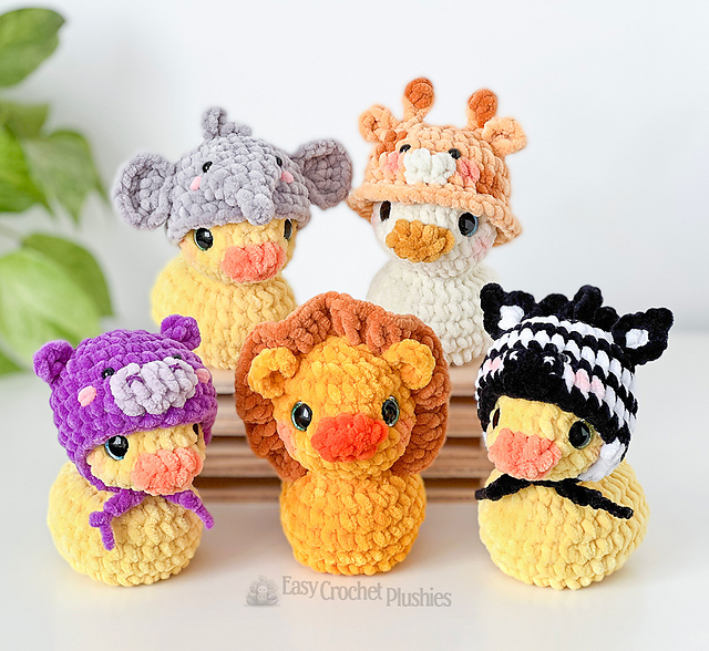 Ravelry: Mini Rubber Duck Safari Hats pattern by Carol C.