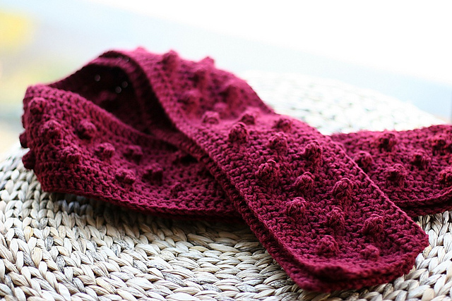 Ravelry: Bumpy Popcorn Crochet Scarf pattern by Allen Williams
