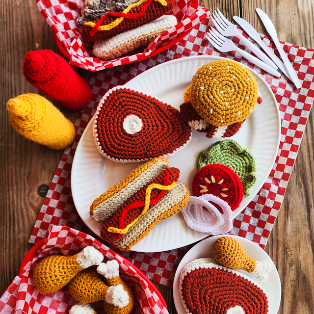 Ravelry: Backyard BBQ Crochet Cookout pattern by Jessica Ryan