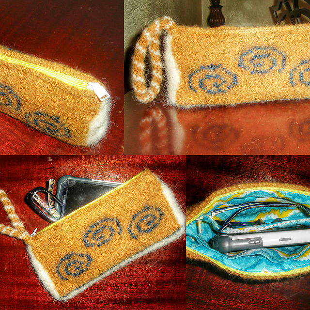 Ravelry: Women Felted Wristlet Pouch pattern by ecoknitty